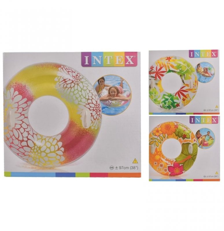 Flower Print Swim Ring - 96cm - 3 Types Available - Inflatable Toy World
