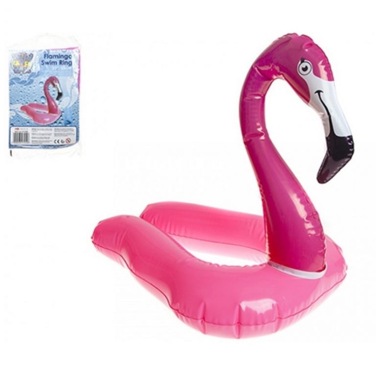 Split Ring Inflatable Flamingo Swim Ring - Inflatable Toy World