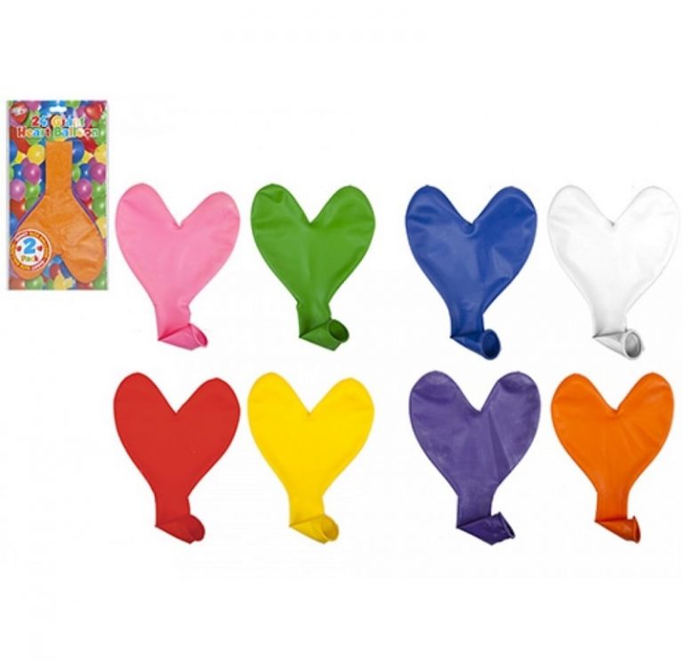 2 Pack Giant Heart Shaped Balloons - Assorted Colours - Inflatable Toy ...