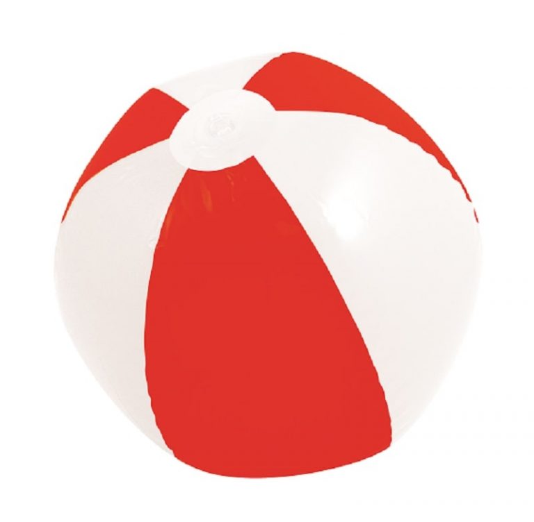 Giant Red and White Beach Ball - 150cm - Inflatable Toy World