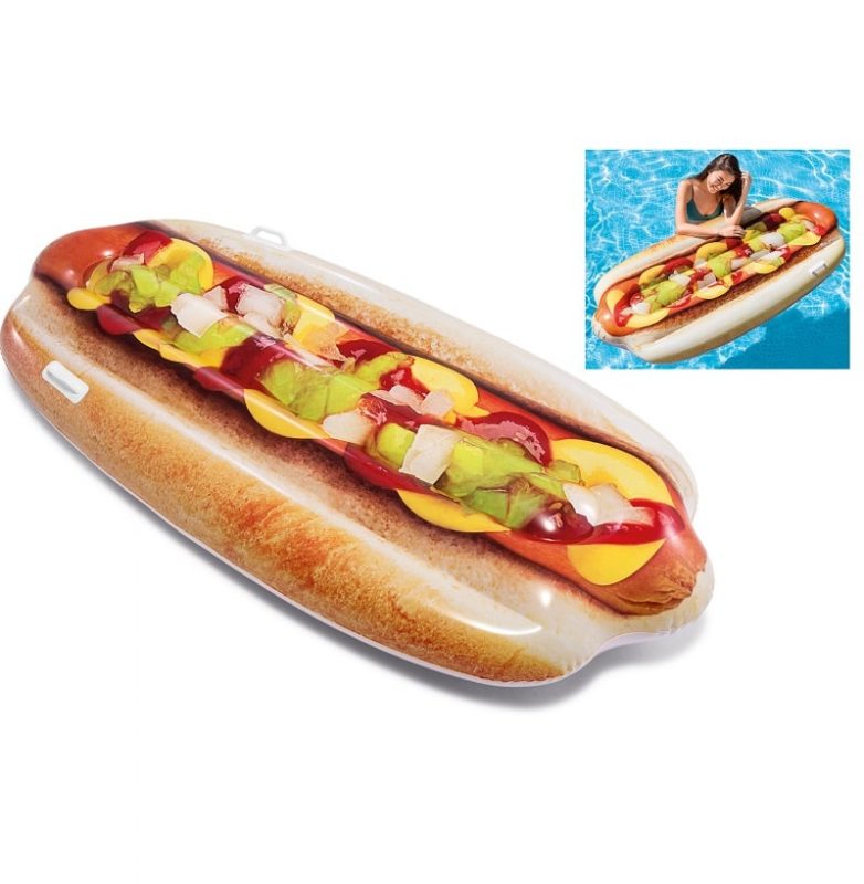 Inflatable Hot Dog Lilo Lounger - Inflatable Toy World