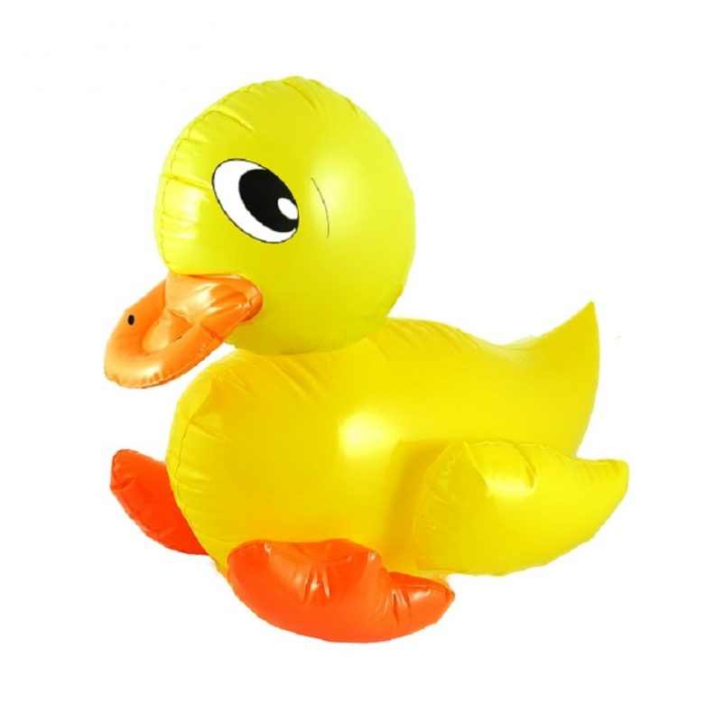 Inflatable Yellow Duck - 42cm | Wholesale Inflatable Pond Animal Toy