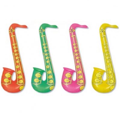 Inflatable Bright Colour Saxophone - 4 Colours Available - 55cm | Bulk Buy