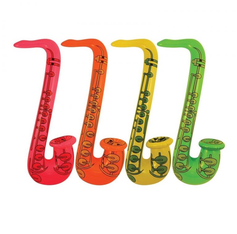 Inflatable Saxophone - Pink, Blue, Purple or Green - 81cm | Wholesale Toy