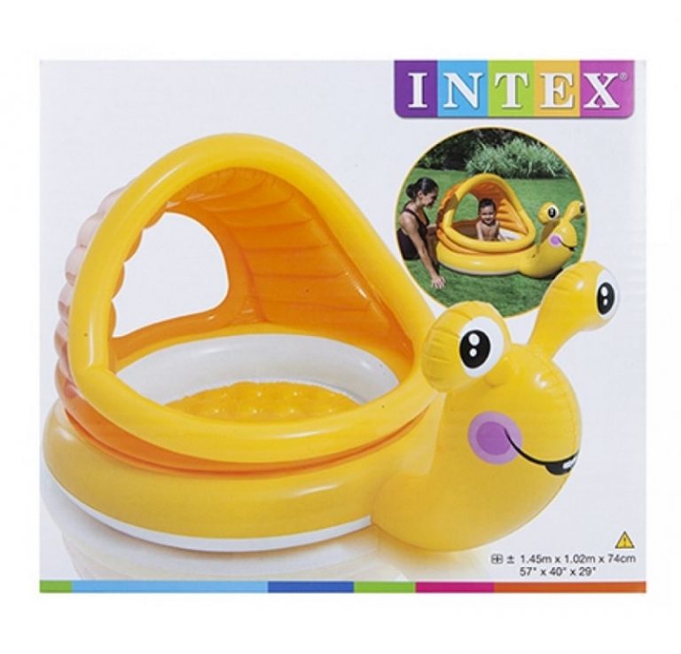 Inflatable Snail Shaded Baby Pool - 145 x 102 x 74cm | Wholesale Pools