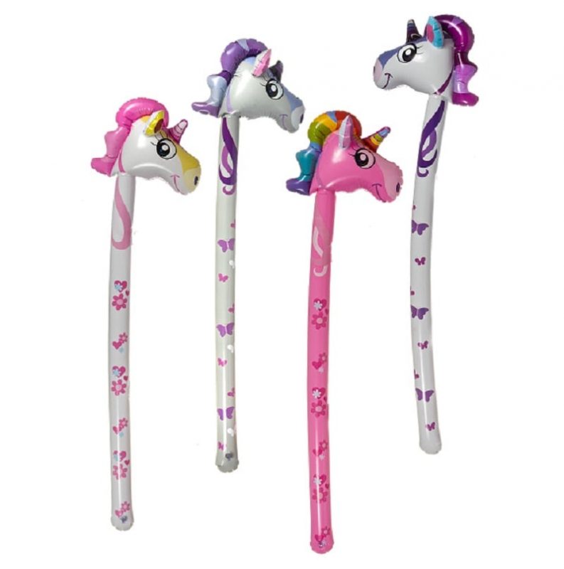Inflatable Large Unicorn Stick - 4 Colours Available - 145cm | Wholesale