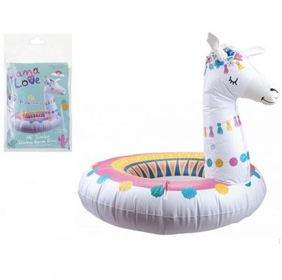Llama Pool Swim Ring Inflatable - 91cm | Wholesale Pool Inflatables