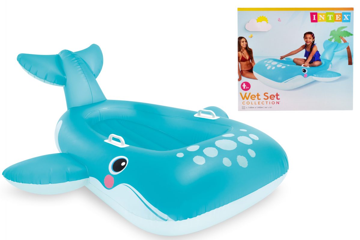 Blue Whale Ride On Floaty 167cm Inflatable Toy World